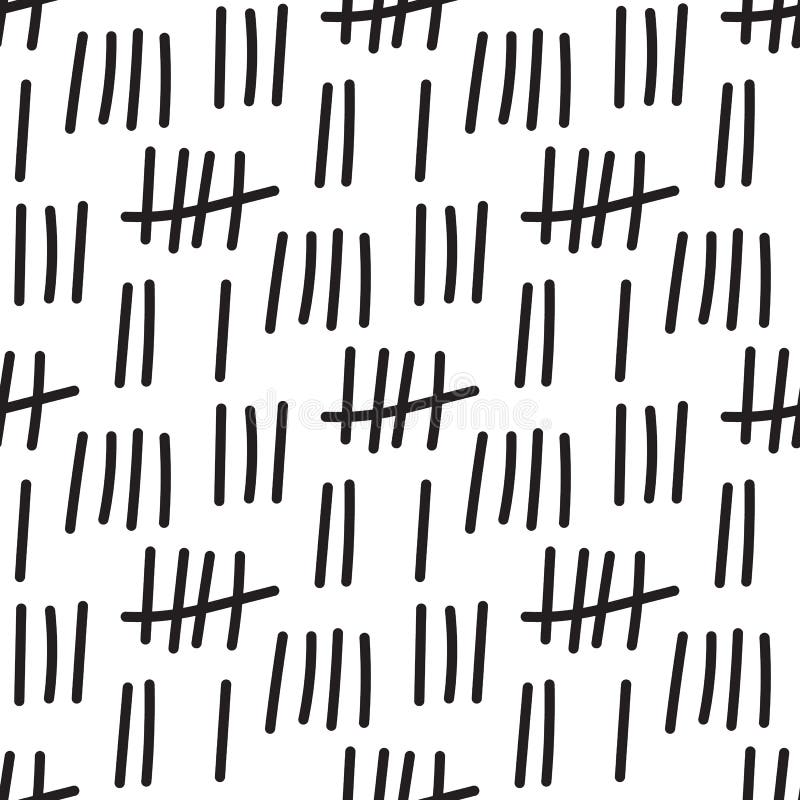 Black and White Tally Marks Hand Drawn Seamless Pattern Stock Vector ... Black and White Tally Marks Hand Drawn Seamless Pattern Stock Vector ...