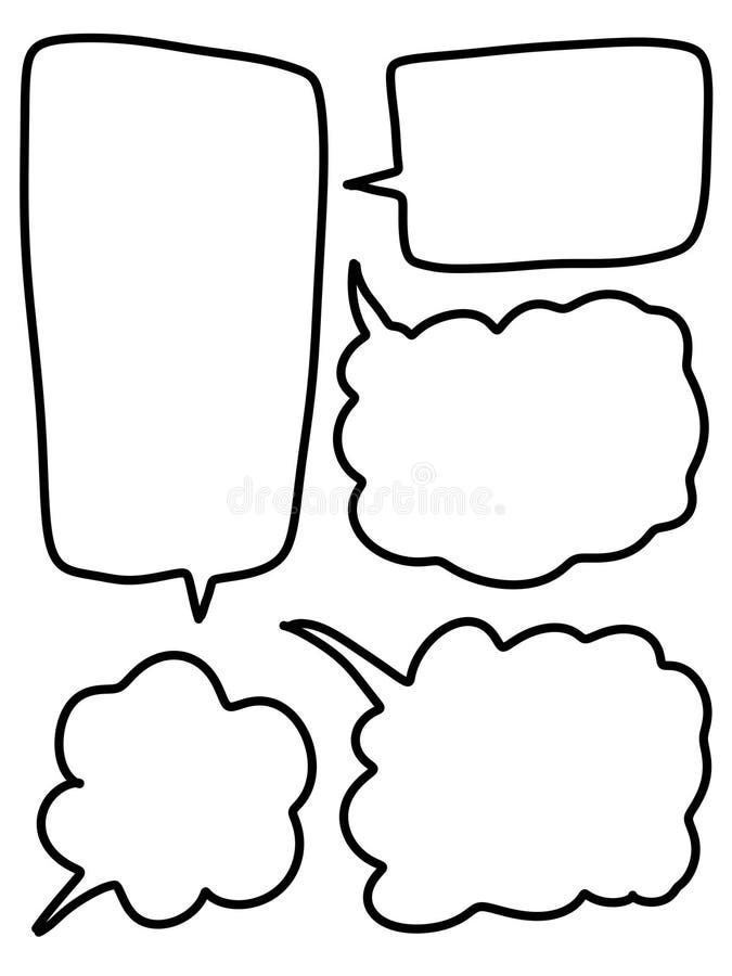 Black and White of Textbox Cartoon Stock Illustration - Illustration of ...