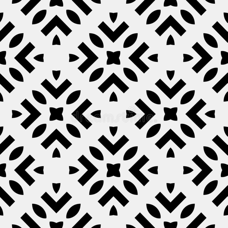 Black and White Texture. Abstract Seamless Geometric Pattern Stock ...