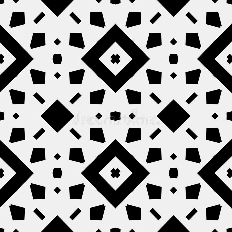 Black and White Texture. Abstract Seamless Geometric Pattern Stock ...
