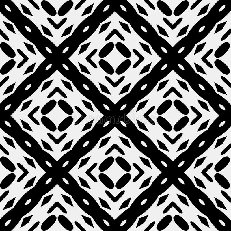 Black and White Texture. Abstract Seamless Geometric Pattern Stock ...