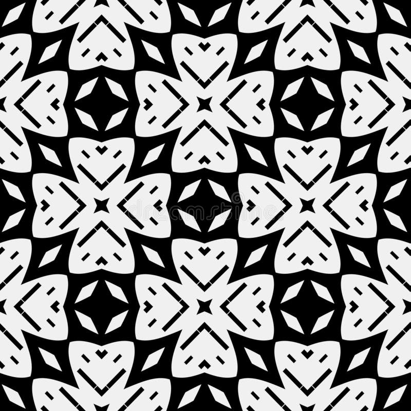 Black and White Texture. Abstract Seamless Geometric Pattern Stock ...