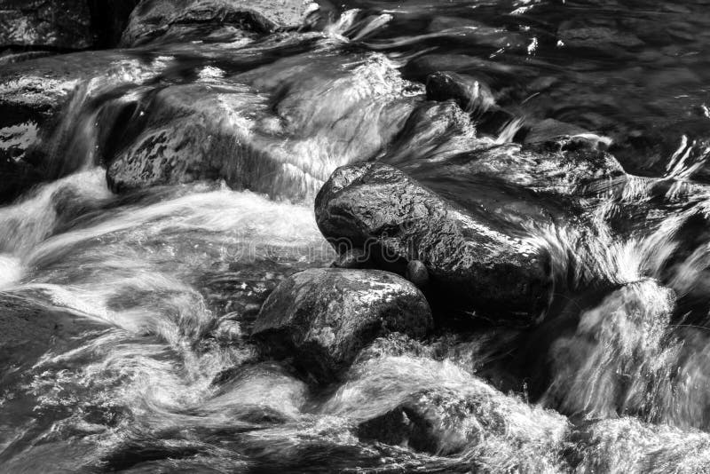 Black and White Texture of Flowing Water Stock Image - Image of black ...