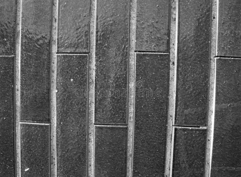Black and White Texture of Rectangular Wall Tiles Stock Photo - Image ...