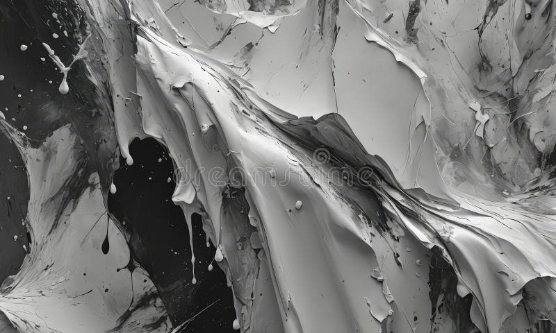 Black and White Textured Surface with Dripping, Splattered Effect ...