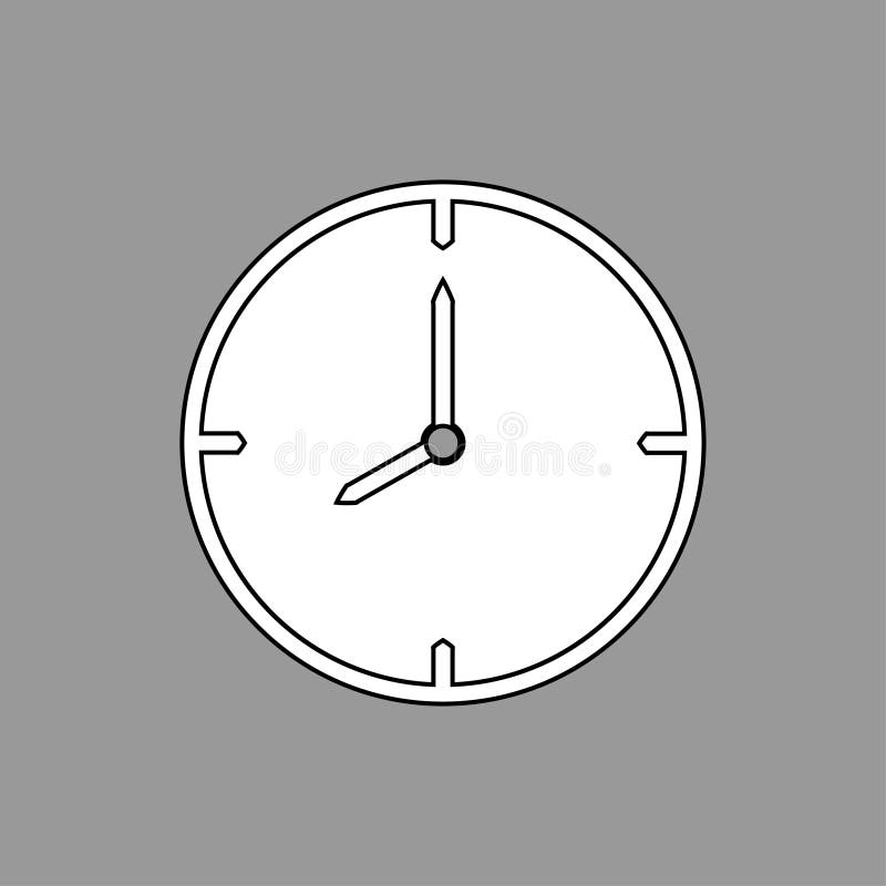 8 hour clock icon stock illustration. Illustration of isolated - 7430830