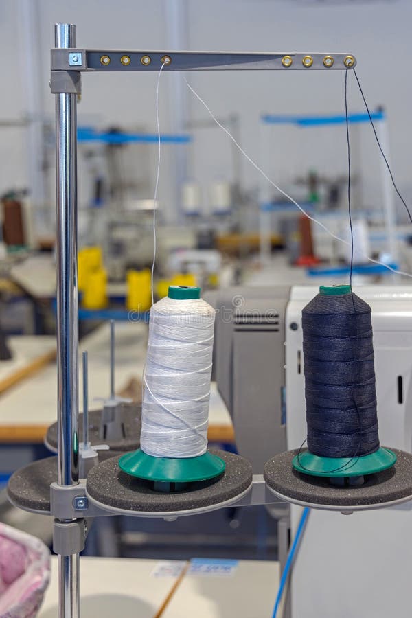 Black White Thread Spools stock image. Image of thread - 262738291