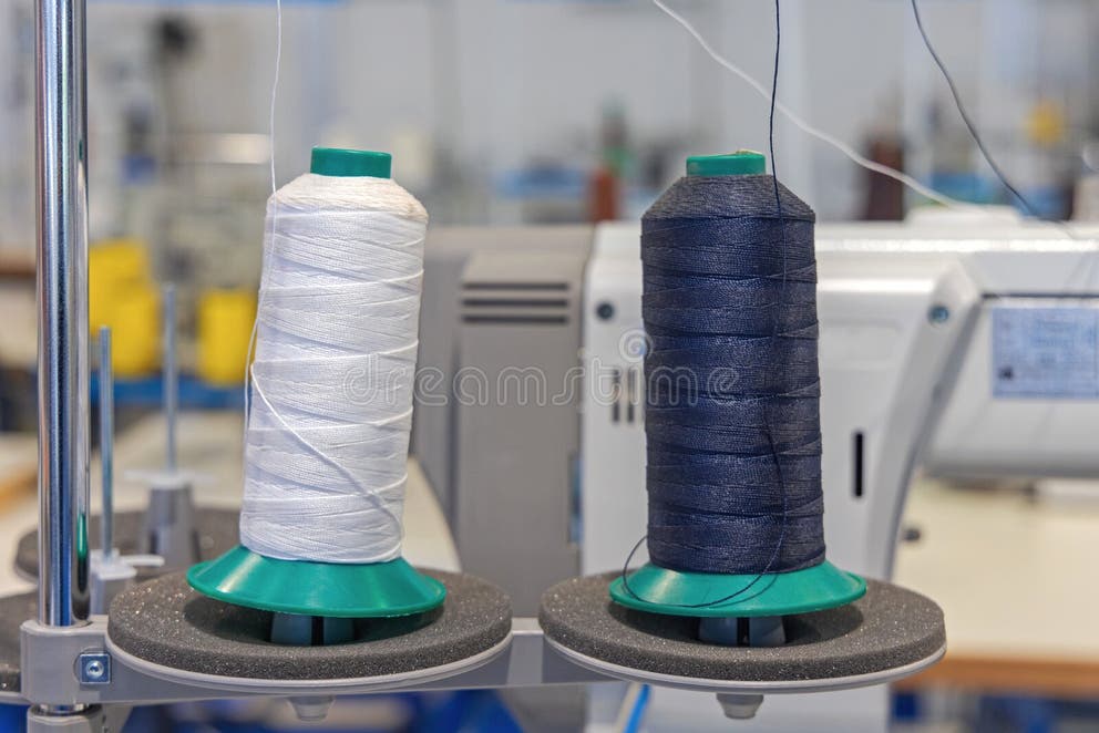 White Black Thread Spools stock image. Image of spools - 262925901