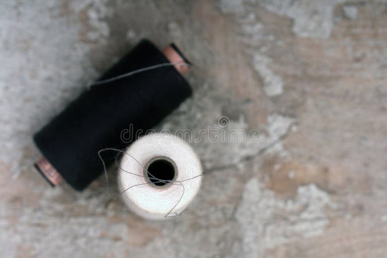 Black and white threads stock photo. Image of multicolored - 36682926