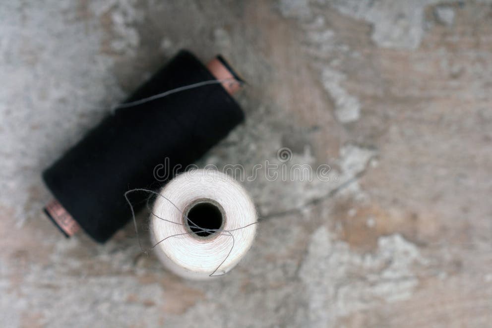 Black and white threads stock photo. Image of multicolored - 36682926
