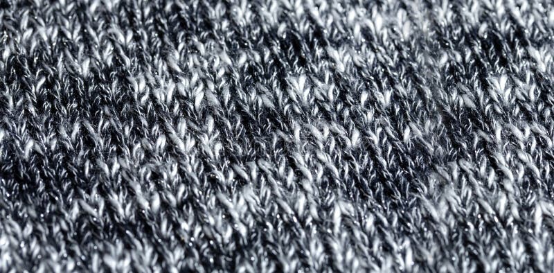 Black and White Threads Wool Texture Made of Cotton or Wool. Closeup ...