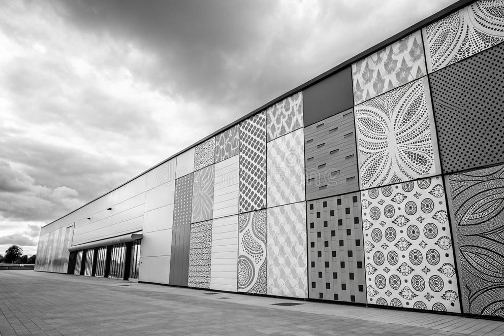 Black and White Tone, Exterior View of Mixture Various Pattern of ...