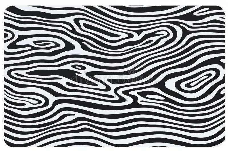 Black and White Topographic Line Art Creating an Illusion of Depth ...