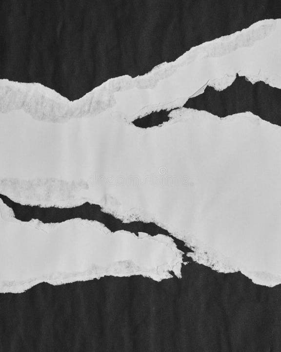 Black and White Torn Paper Collage Style, Ripped Paper Effect, Texture ...