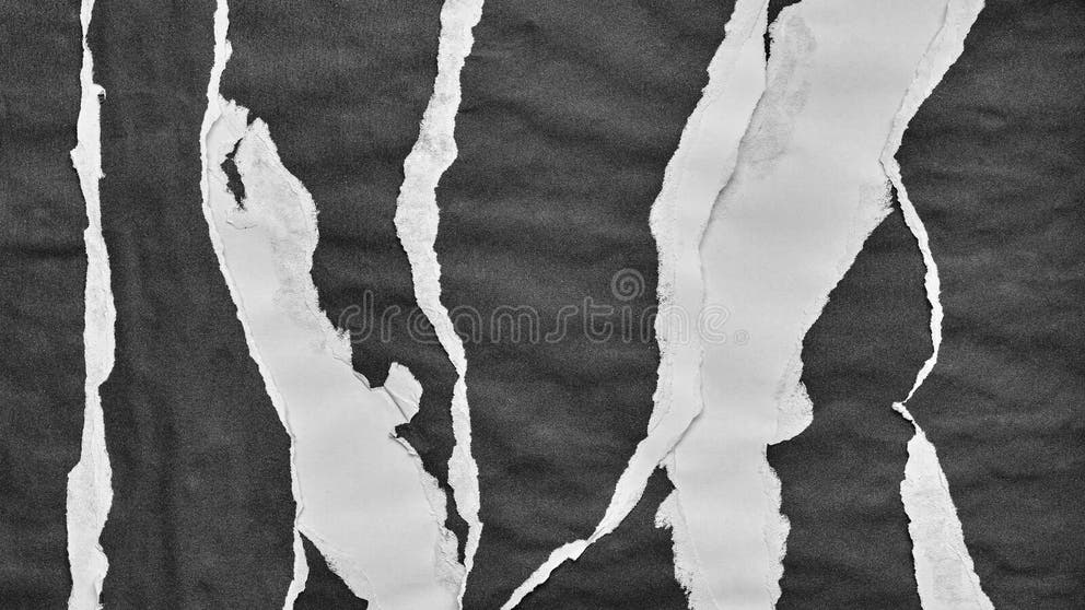 Black and White Torn Paper Collage Style, Ripped Paper Effect, Texture ...