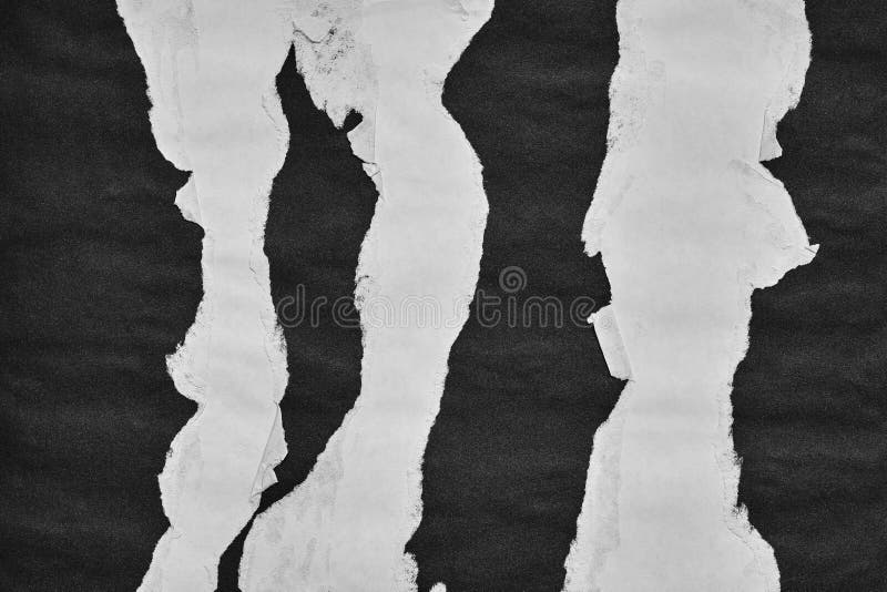 Black and White Torn Paper Collage Style, Ripped Paper Effect, Texture ...