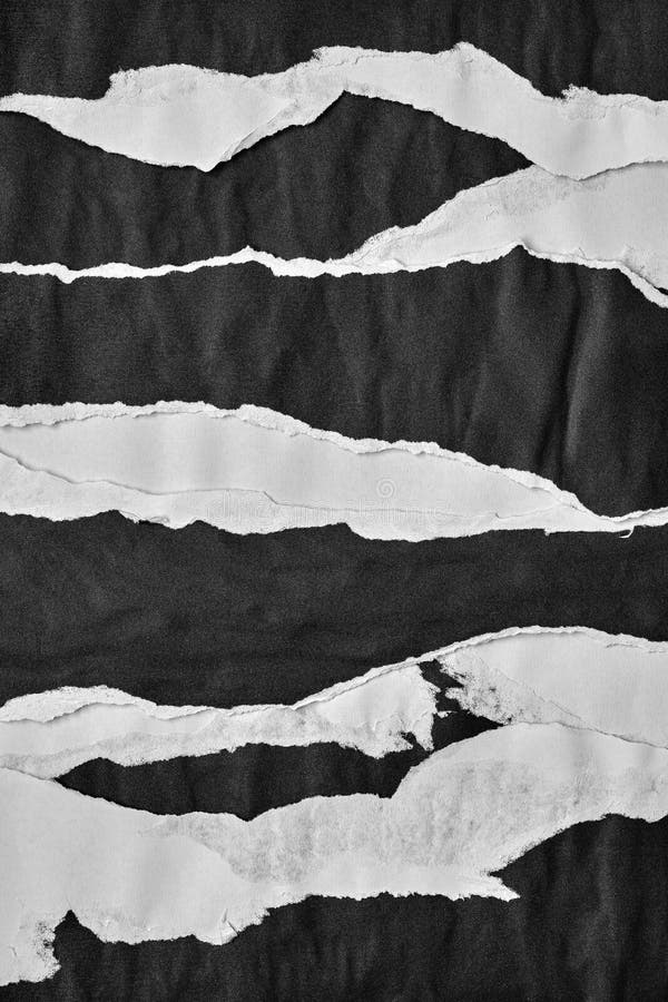 Black and White Torn Paper Collage Style, Ripped Paper Effect, Texture ...