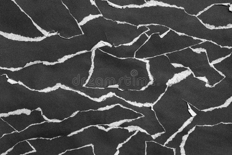 Black and White Torn Paper Collage Style, Ripped Paper Effect, Texture ...