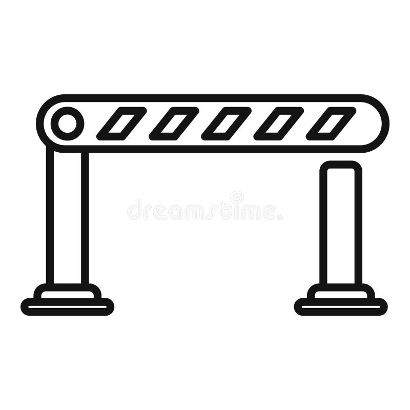 Black and White Traffic Barrier Illustration Stock Vector ...