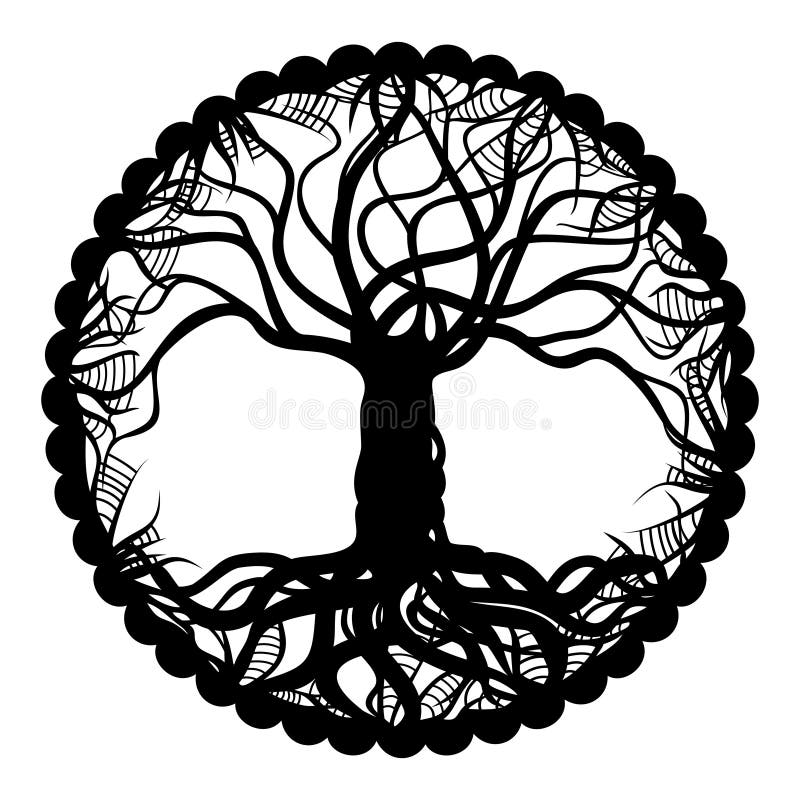 Black White Tree Life Stock Illustrations – 23,717 Black White Tree ...
