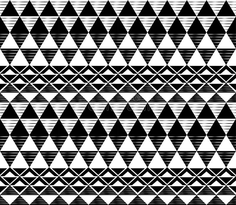 Black and White Triangle Pattern Stock Vector - Illustration of design ...