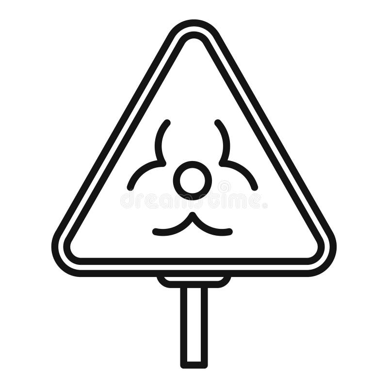 Black and White Triangle Warning Sign Indicating a Biological Hazard ...