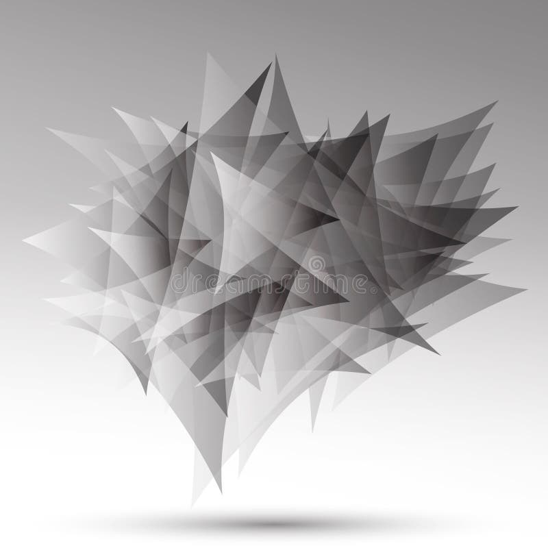 Black & White Triangles Stock Illustration - Illustration of connection ...