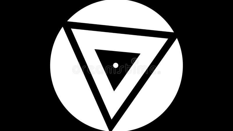 Black and White Triangles in a Circle that Get Bigger and Bigger. Grain ...