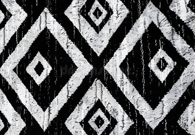 Black and White Tribal Diamond Pattern Carpet Texture Stock ...