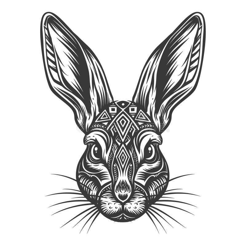Tribal Rabbit Tattoo Stock Illustrations – 416 Tribal Rabbit Tattoo ...