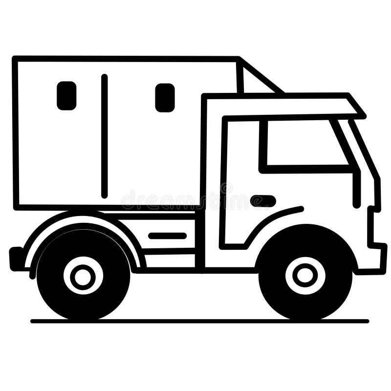 Truck Model Icon for Goods Transport Stock Image - Image of model ...
