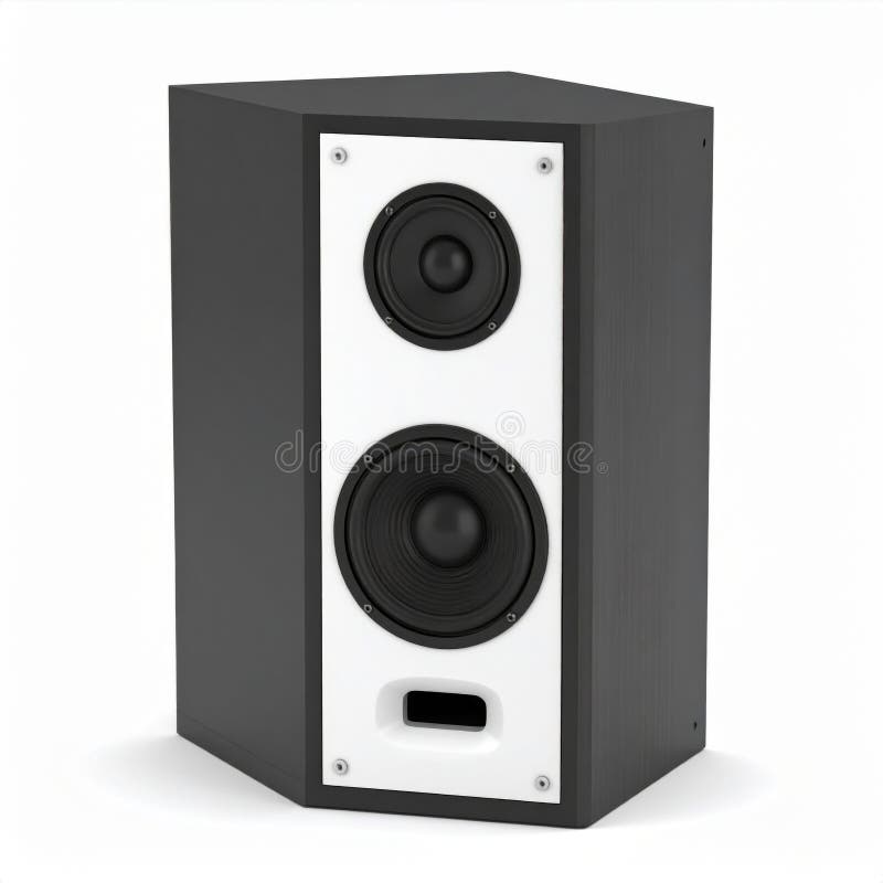 Black and White Two Way Speaker System Stock Illustration ...