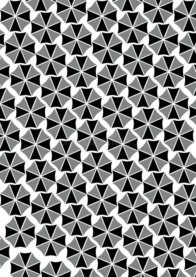 Black and White Umbrella Patterns Stock Illustration - Illustration of ...
