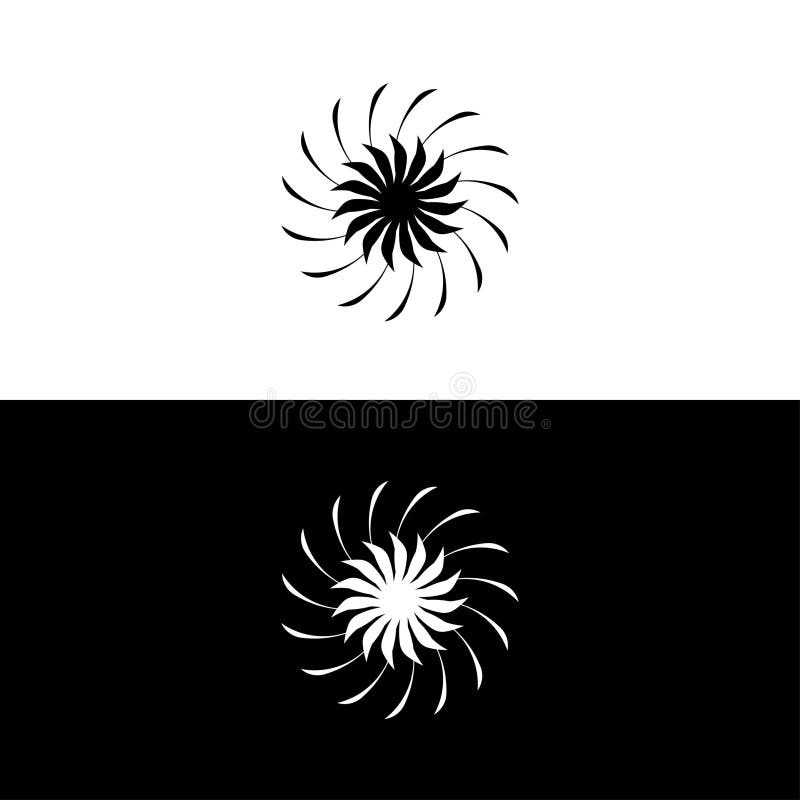 Black and White Unique Circle Logo Design . Stock Vector - Illustration ...
