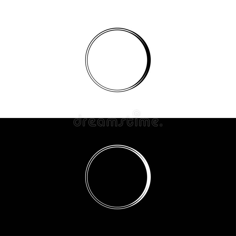 Black and White Unique Circle Logo Design . Stock Vector - Illustration ...