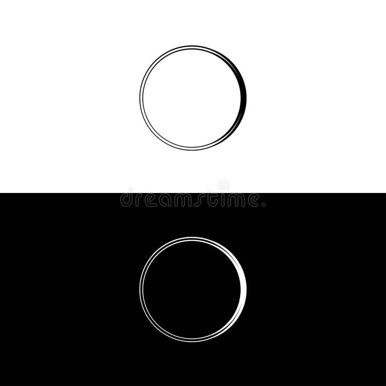 Black and White Unique Circle Logo Design . Stock Vector - Illustration ...
