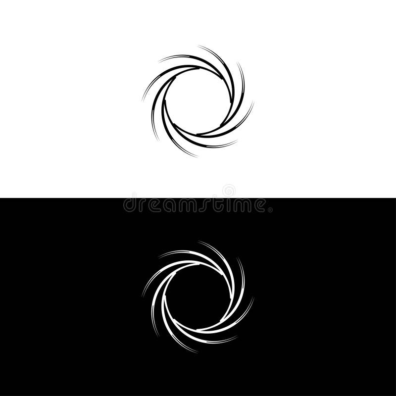 Black and White Unique Circle Logo Design . Stock Vector - Illustration ...