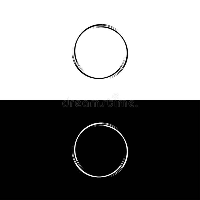 Black and White Unique Circle Logo Design Stock Vector - Illustration ...