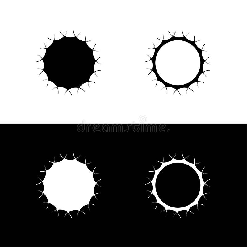 Black and White Unique Circle Logo Design . Stock Vector - Illustration ...