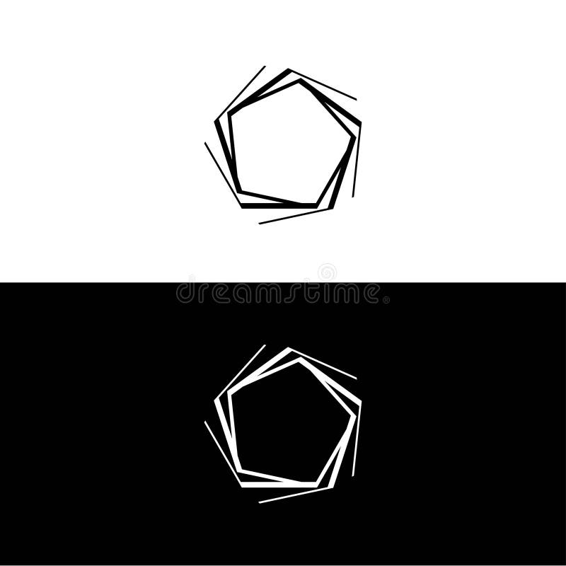 Black and White Unique Circle Logo Design . Stock Vector - Illustration ...