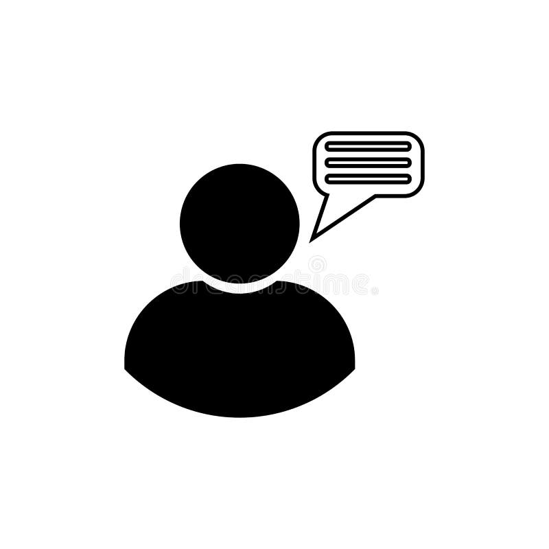 People Messenger Icon Vector Illustration on Color Background Stock ...