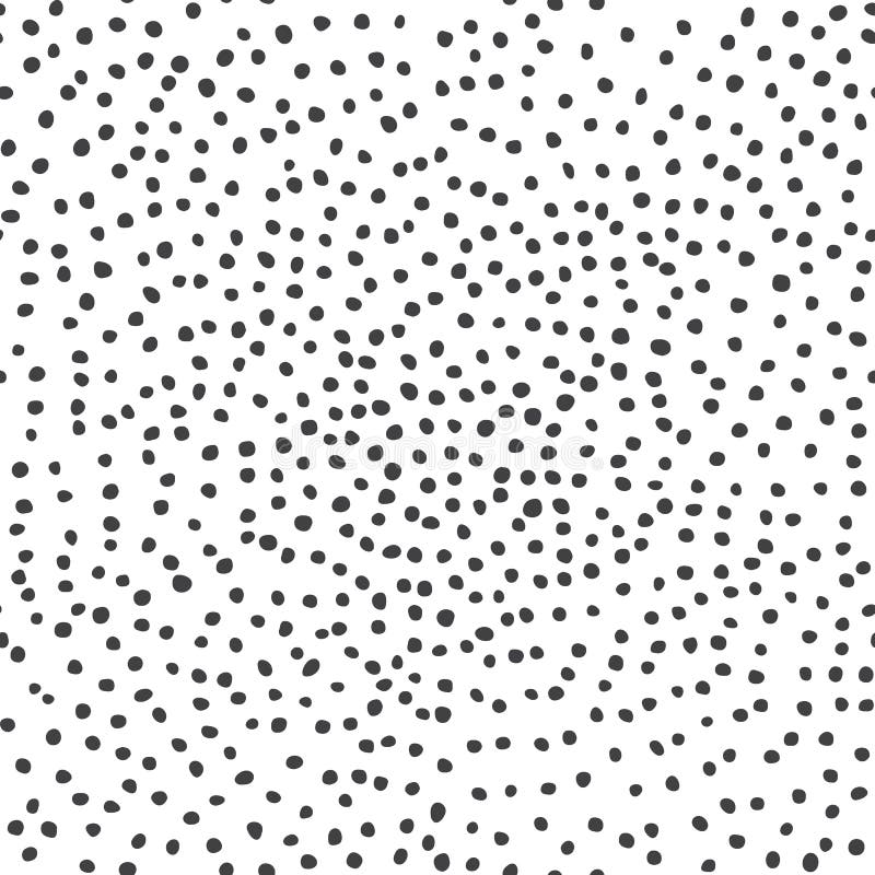 Black White Seamless Pattern with Dots, Manga Style Stock Vector ...