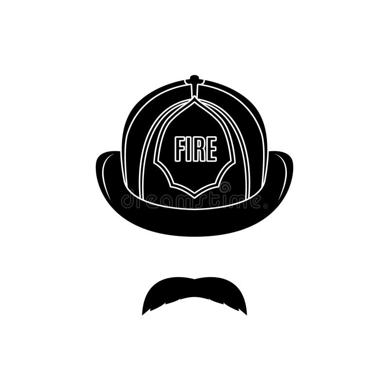 Black and White Vector of Firefighter Helmet Stock Vector ...