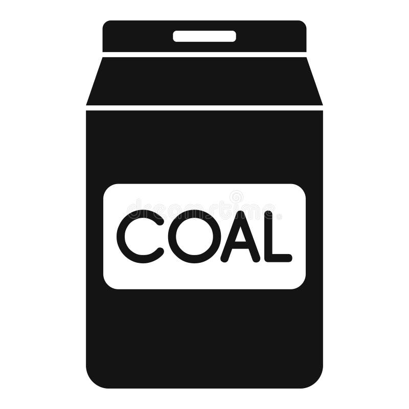 Coal Bag Icon Vector Illustration Stock Vector - Illustration of symbol ...