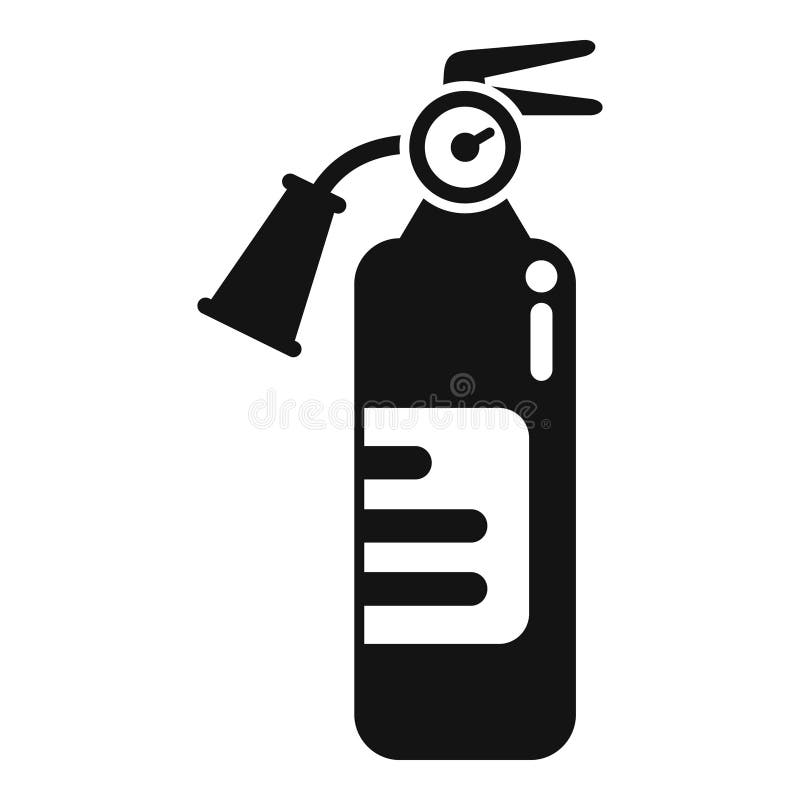 Fire Extinguisher Icon Showing Pressure Gauge and Trigger Stock Illustration - Illustration of ...