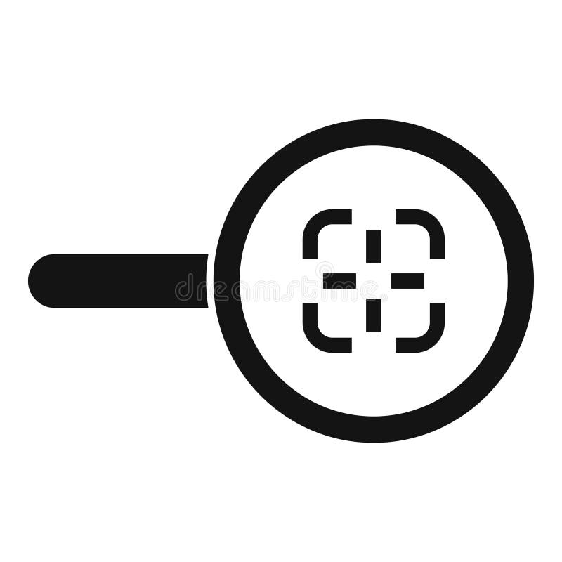 Magnifying Glass with Grid Concept Icon Stock Illustration ...