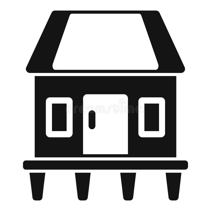 Simplistic Vector Icon of a House Stock Vector - Illustration of ...