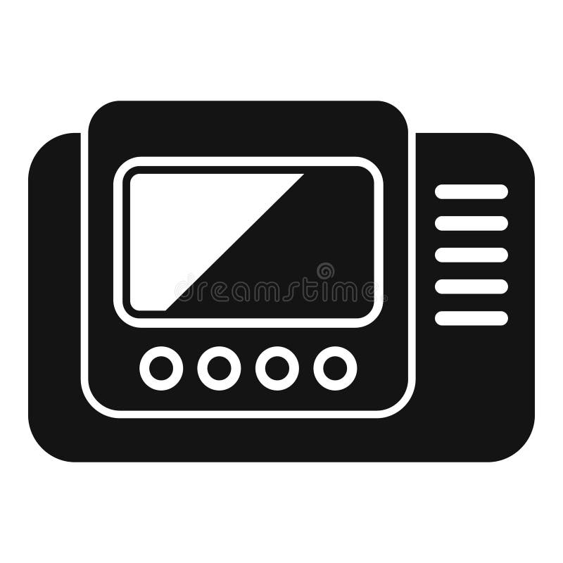 Black and White Vector Icon Representing a Retro Television with ...