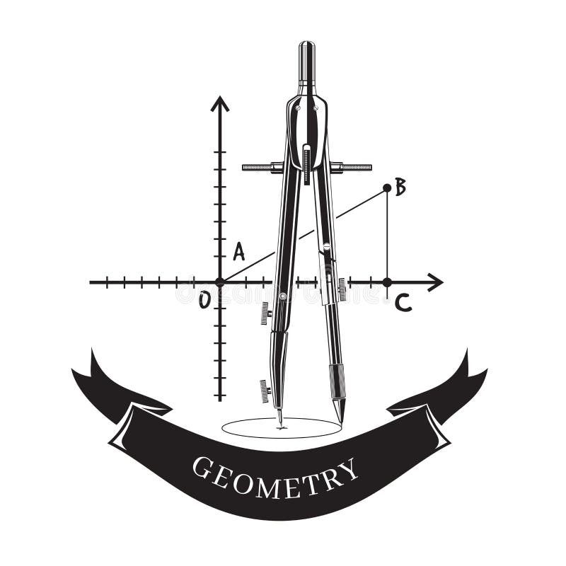 Black and White Vector Icon Science Geometry Stock Vector ...