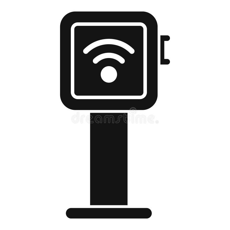 Street Wifi Terminal Showing Wifi Icon for Internet Connection Stock ...
